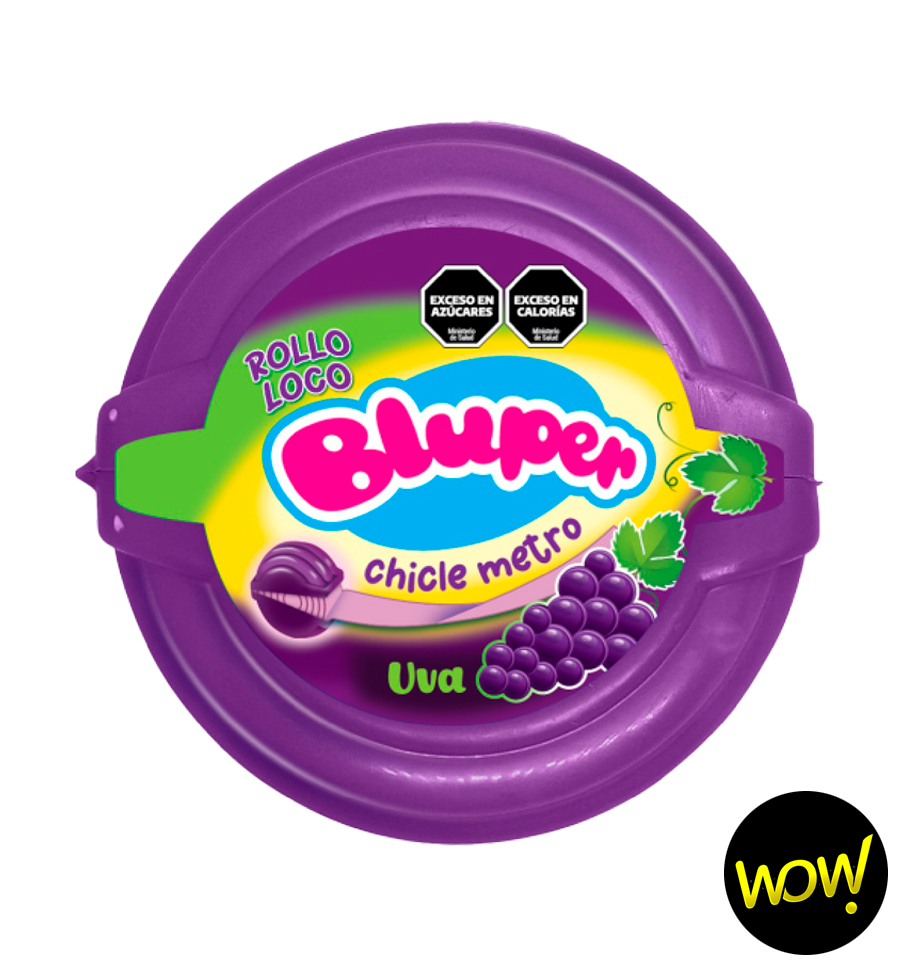 WOWCO | Chicle Metro Rollo Loco - Chicle Metrico Uva
